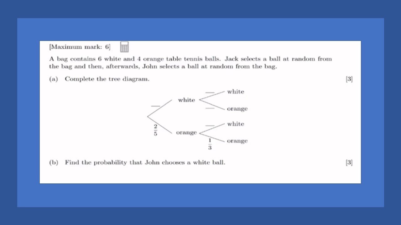 AI SL: Statistics example 3 (Tree diagram) - YouTube