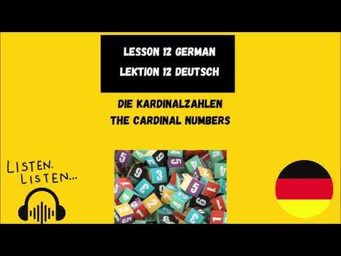 Die kardinalzahlen german language - YouTube