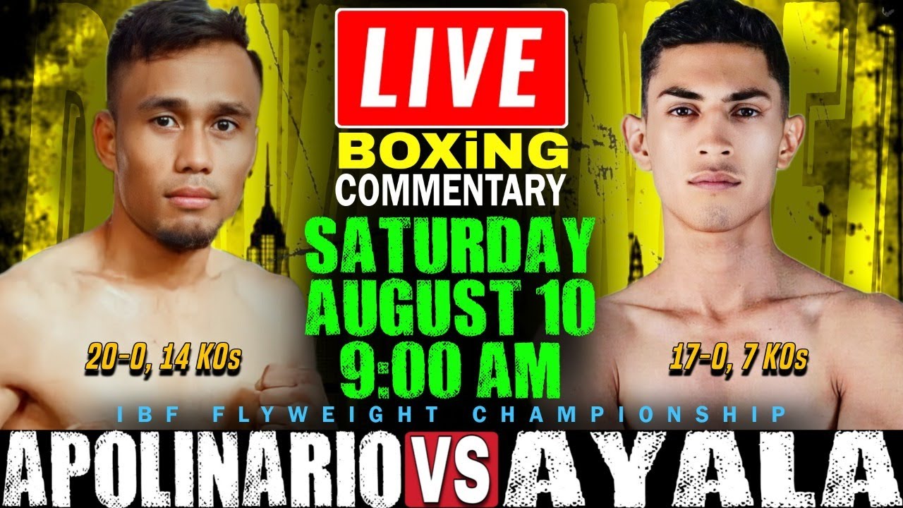 🔴LIVE Dave Apolinario vs Angel Ayala Full Fight Commentary | IBF World ...
