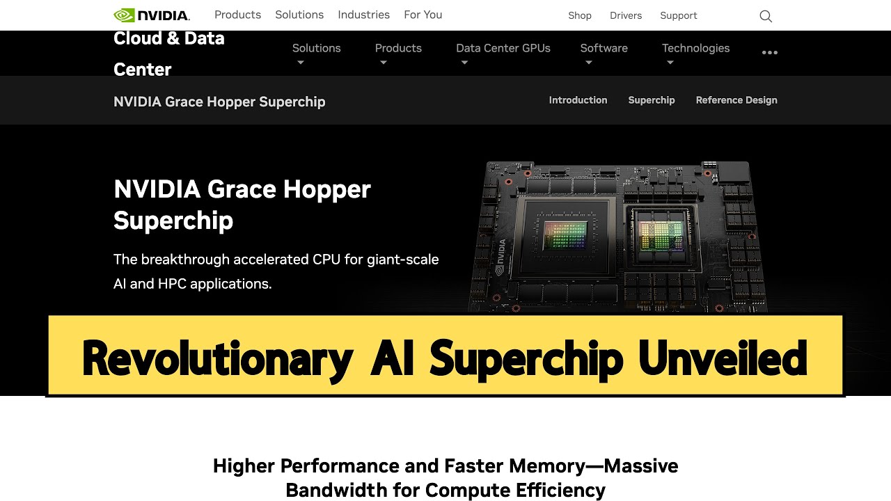 Nvidia's Grace Hopper Superchip: 10x Performance Boost with 480GB CPU & 96GB GPU RAM - YouTube