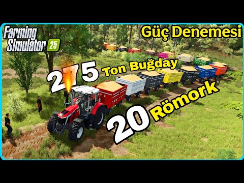 275 TON BUĞDAYI 20 RÖMORKLA ÇIKATMAYA ÇALIŞTIK🔸️ EFSANE FS25 GÜÇ DENEMESİ 