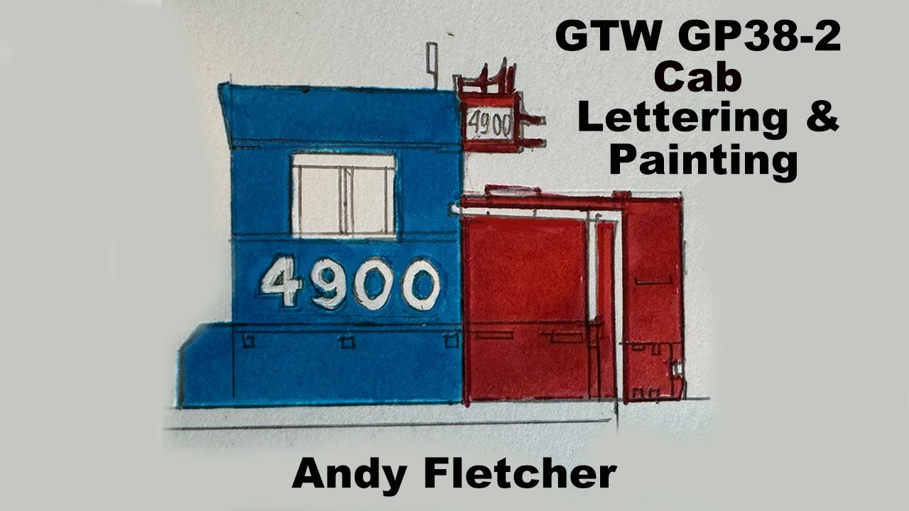 Grand Trunk Western GP38-2 Cab Lettering & Painting Drawing ...