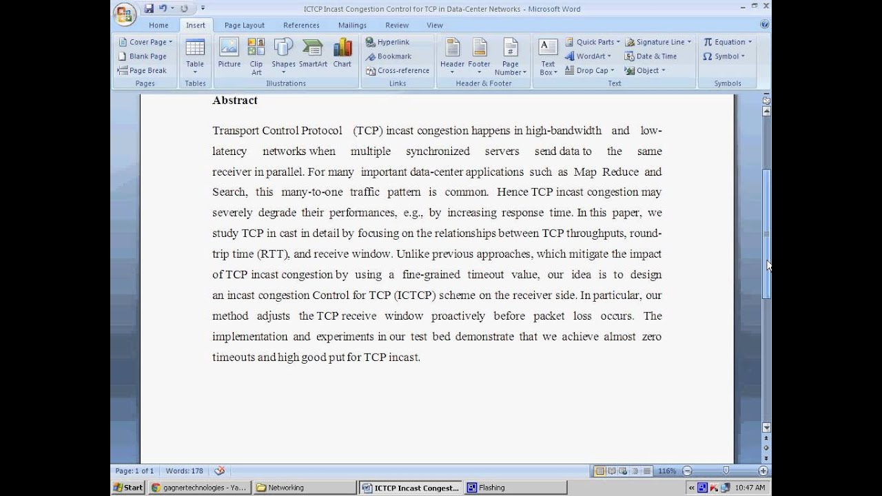 ICTCP INCAST CONGESTION CONTROL FOR TCP IN DATA CENTER NETWORKS - YouTube