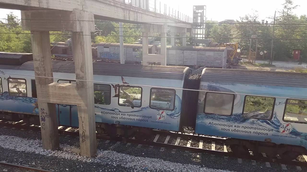 MAN 2000 621 208/108 on local train from Kalampaka approaches Larissa ...