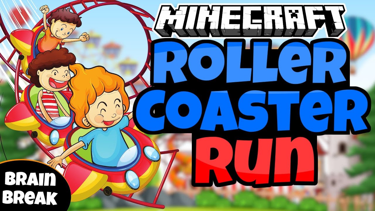 🎢 Roller Coaster Run 1 🎢 | Minecraft | Brain Break | Mini-Games ...