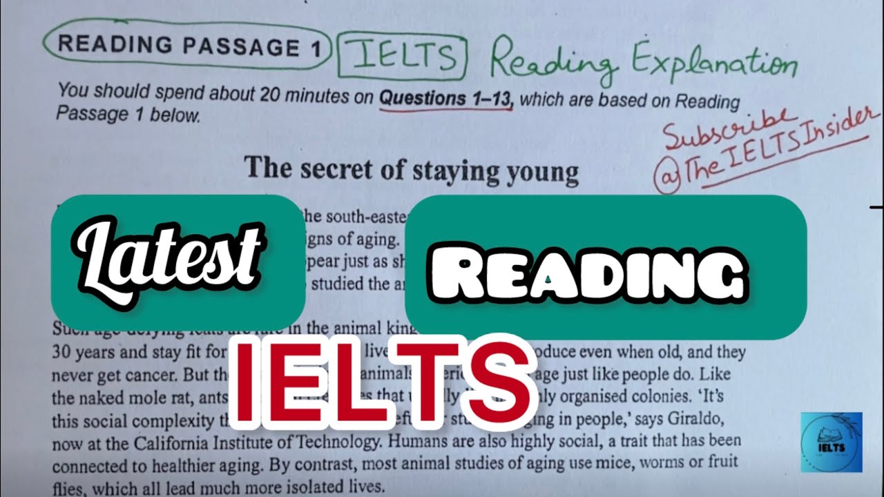 Ielts Academic Reading The Secret Of Staying Young How I Scored 8 5