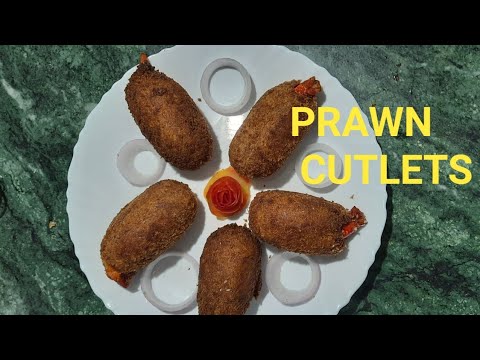 PRAWN CUTLET/Prawns Cutlets recipe/Prawn Cutlet snake recipe/Cook With ...
