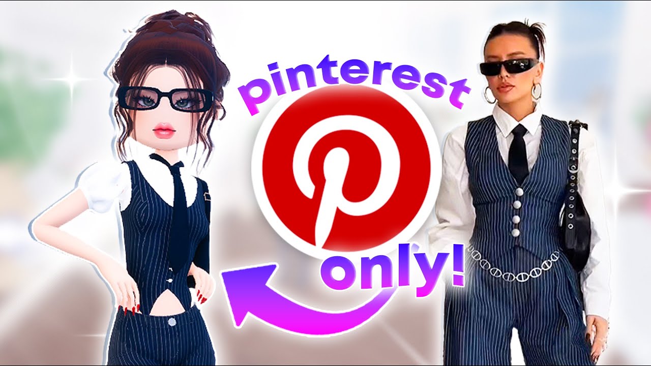 ONLY Using PINTEREST OUTFITS in Dress To Impress! - YouTube