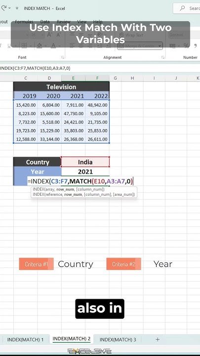 Supercharge Your Spreadsheets: INDEX MATCH with Two Variables - YouTube