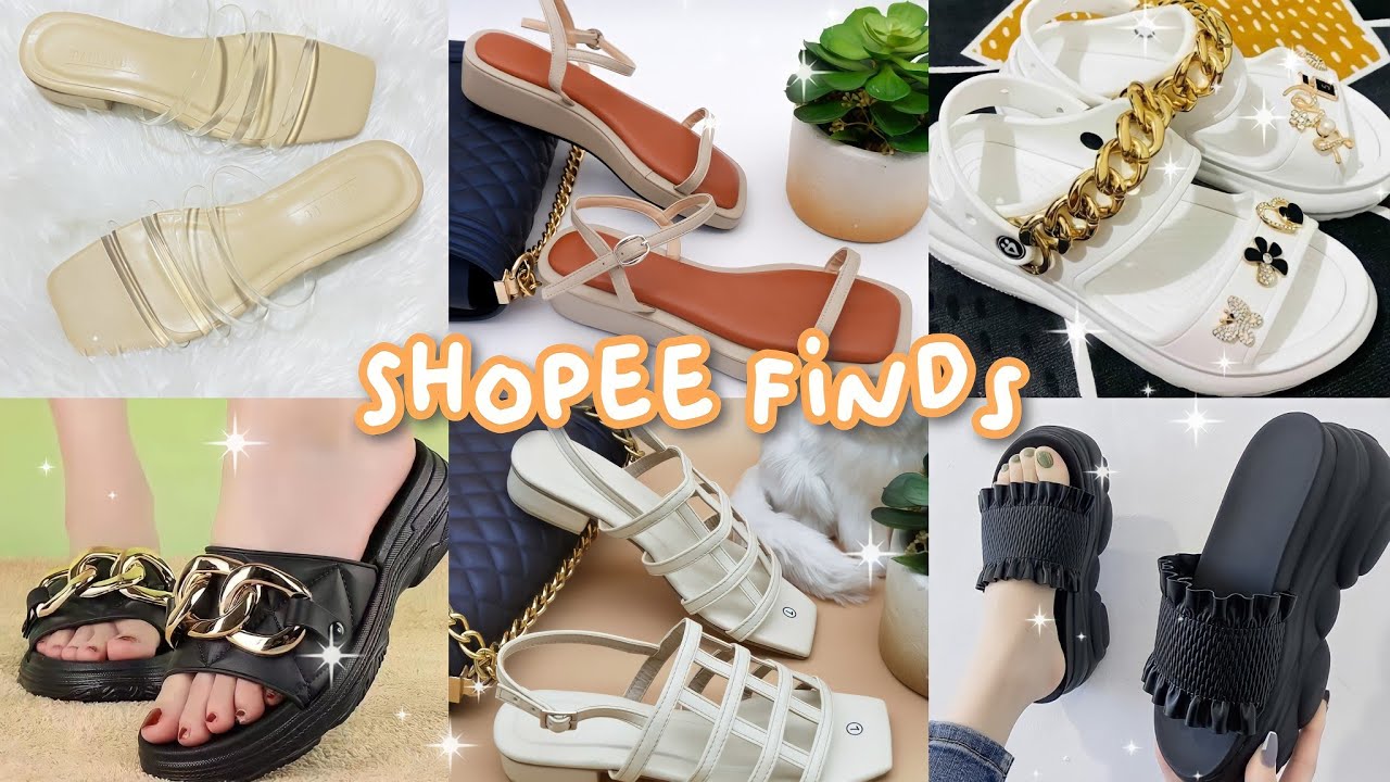 shopee finds 🛒 footwear edition Part2 • slippers, flatform sandals ☁️ ...