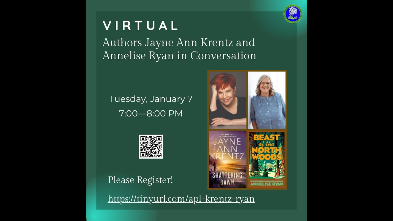 Authors Jayne Ann Krentz and Annelise Ryan in Conversation - YouTube