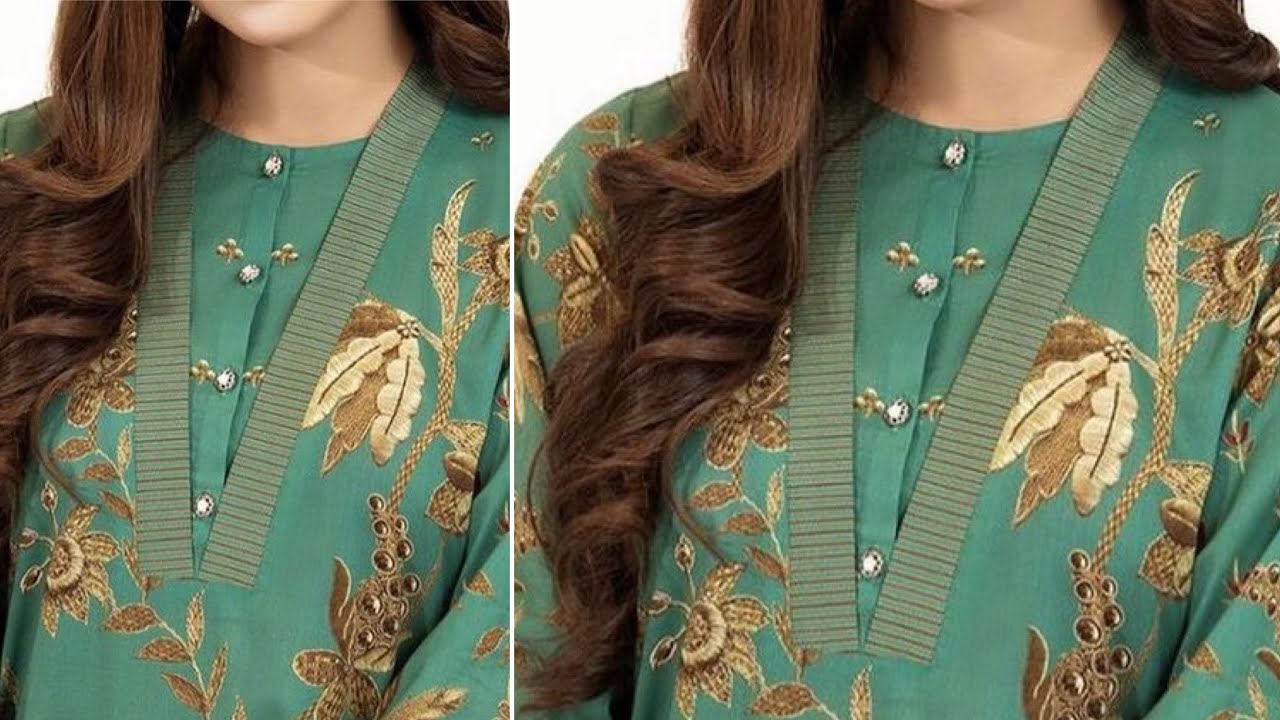 Latest neck design with anchor thread - YouTube