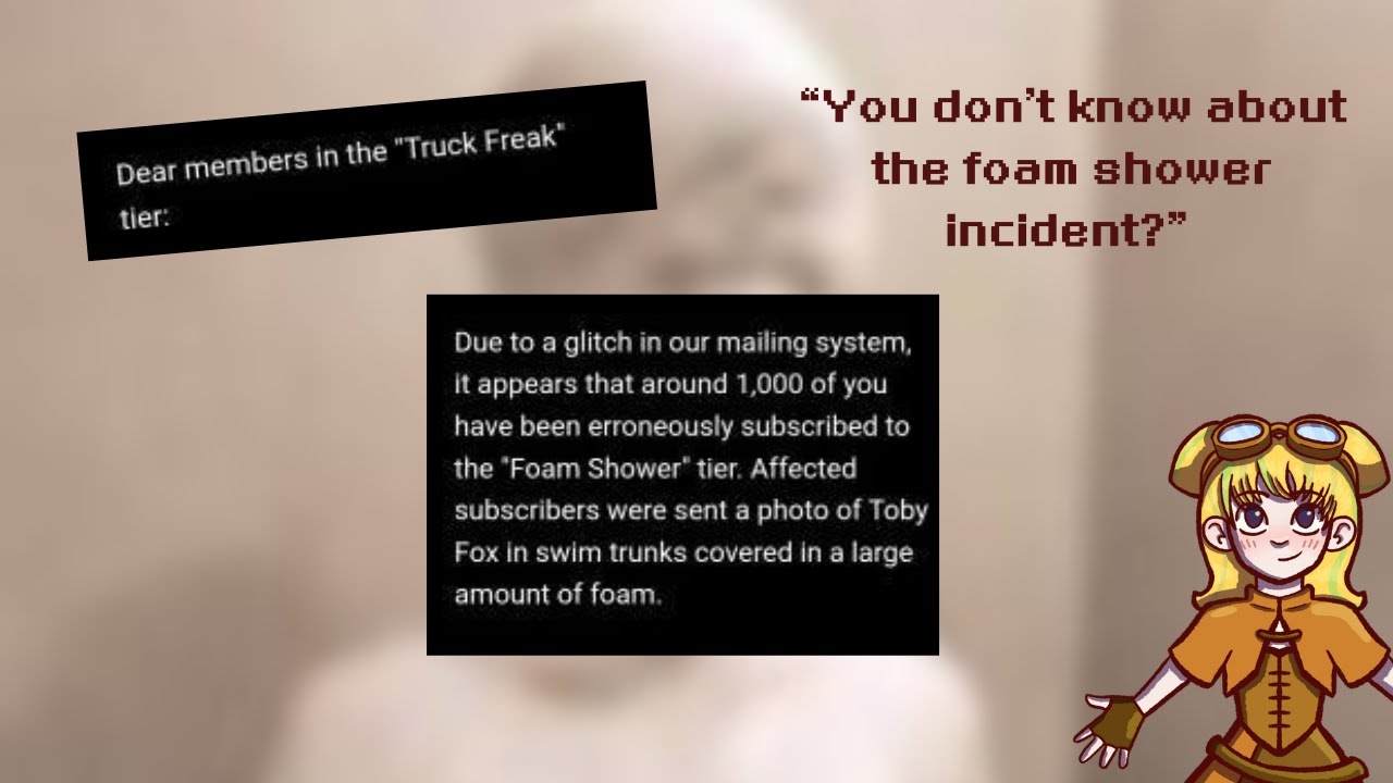 Jumpers Explains The Toby Fox Foam Shower Incident Of 2023 - YouTube