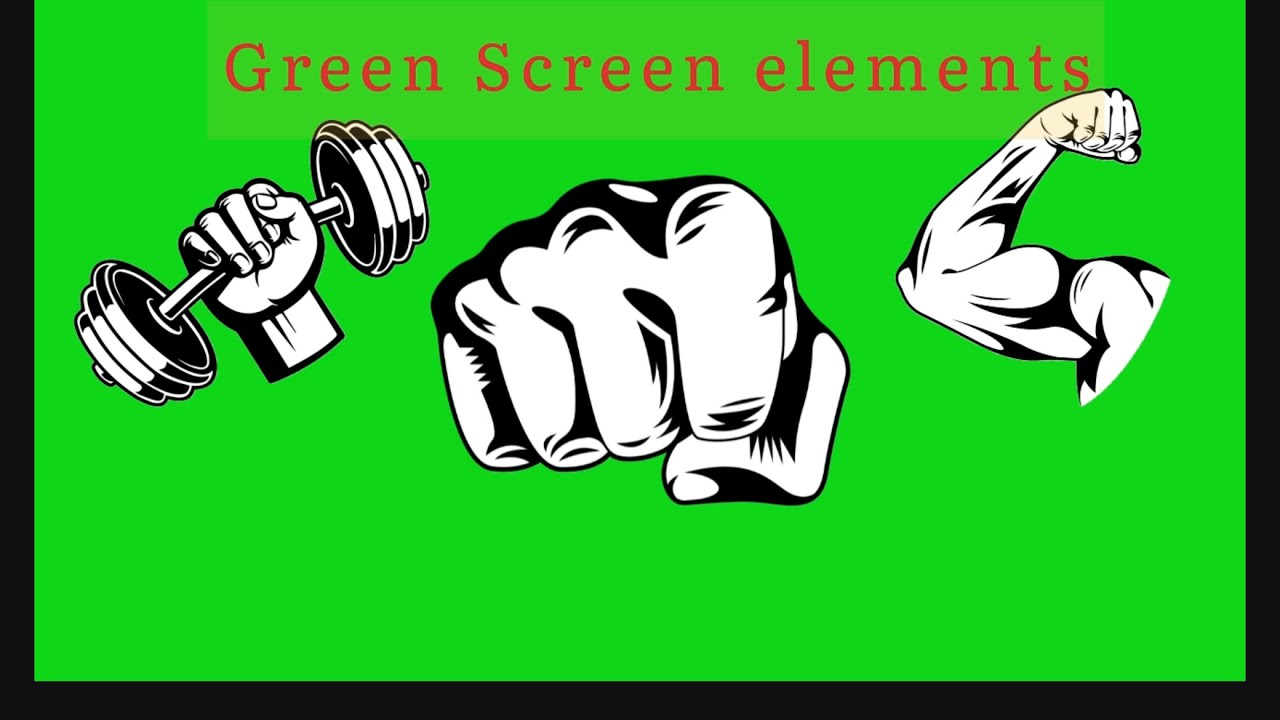Green Screen Characters Fist biceps Dumbells #youtube #greenscreen # ...