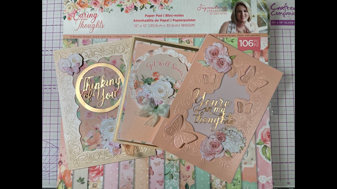 Crafters Companion Caring Thoughts Collection - Demo - YouTube