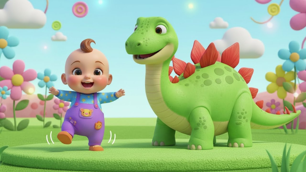 🎵 Dinosaur Dance Party Song | kids nursery rhymes | Baby Song, Fun Dino ...