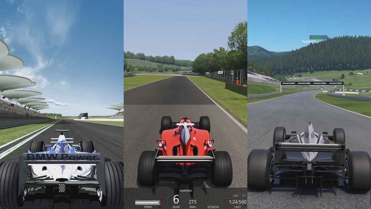 Licensed Formula 1 Cars in 18 different non-F1 racing games (GT, Forza ...