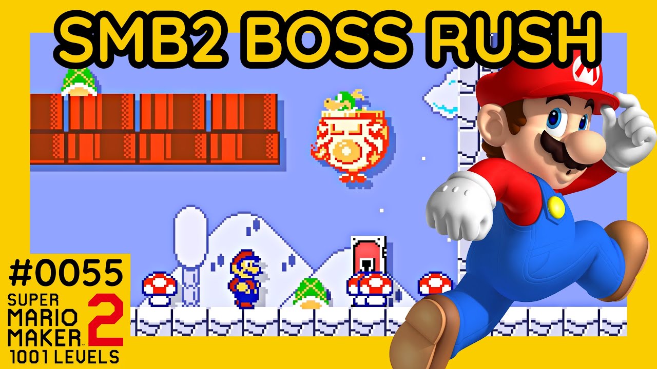 SMB2 Boss Rush | Super Mario Maker 2 | 1001 Levels #0055 - YouTube