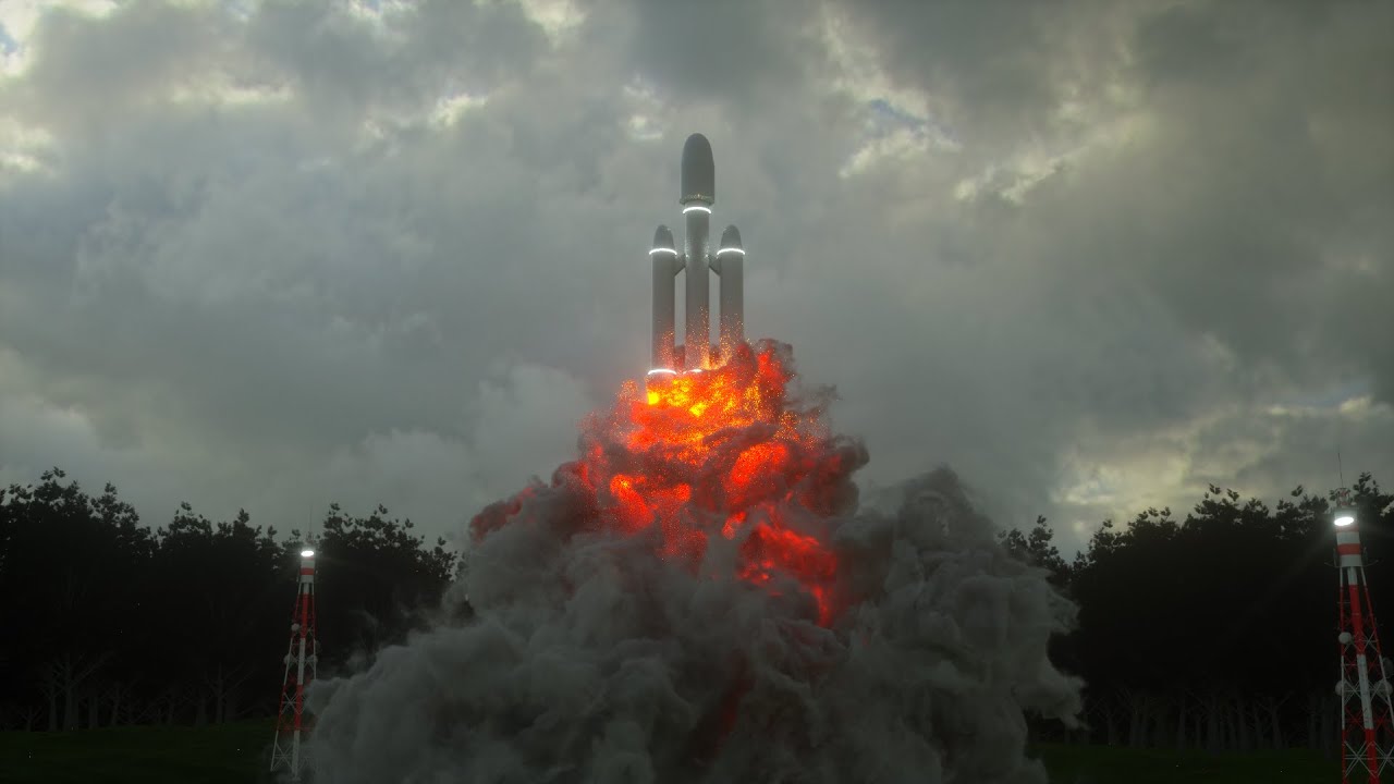 Rocket Launch (Cinema4D time-lapse) - YouTube