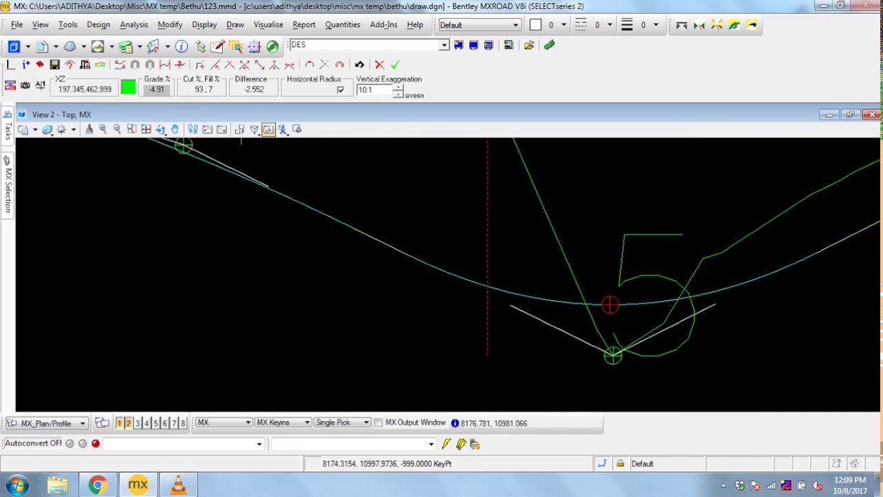 Creating Vertical Profile in MX Road using IP Method - YouTube