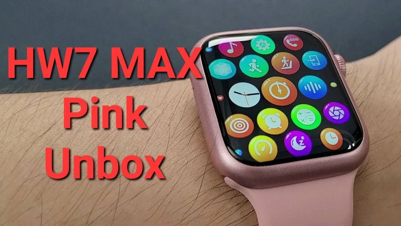 KIWITIME HW7 MAX Smartwatch Pink Unbox-AOD Bedlamp 1.99 Inch Screen ...