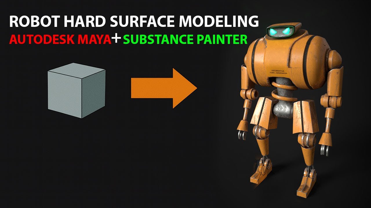 Robot Hard Surface Modeling | Maya + Substance 3D Painter - YouTube