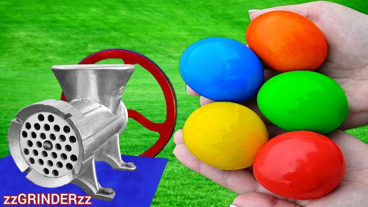 EXPERIMENT COLORFUL EGG vs MEAT GRINDER - YouTube