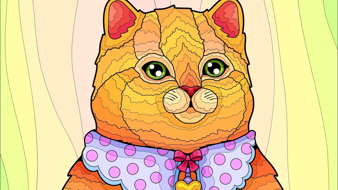 Hey Color app Paint by Numbers Funny Cat #colorwithme #cookies # ...