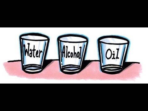 Experiment : Water, Oil and Alcohol - YouTube