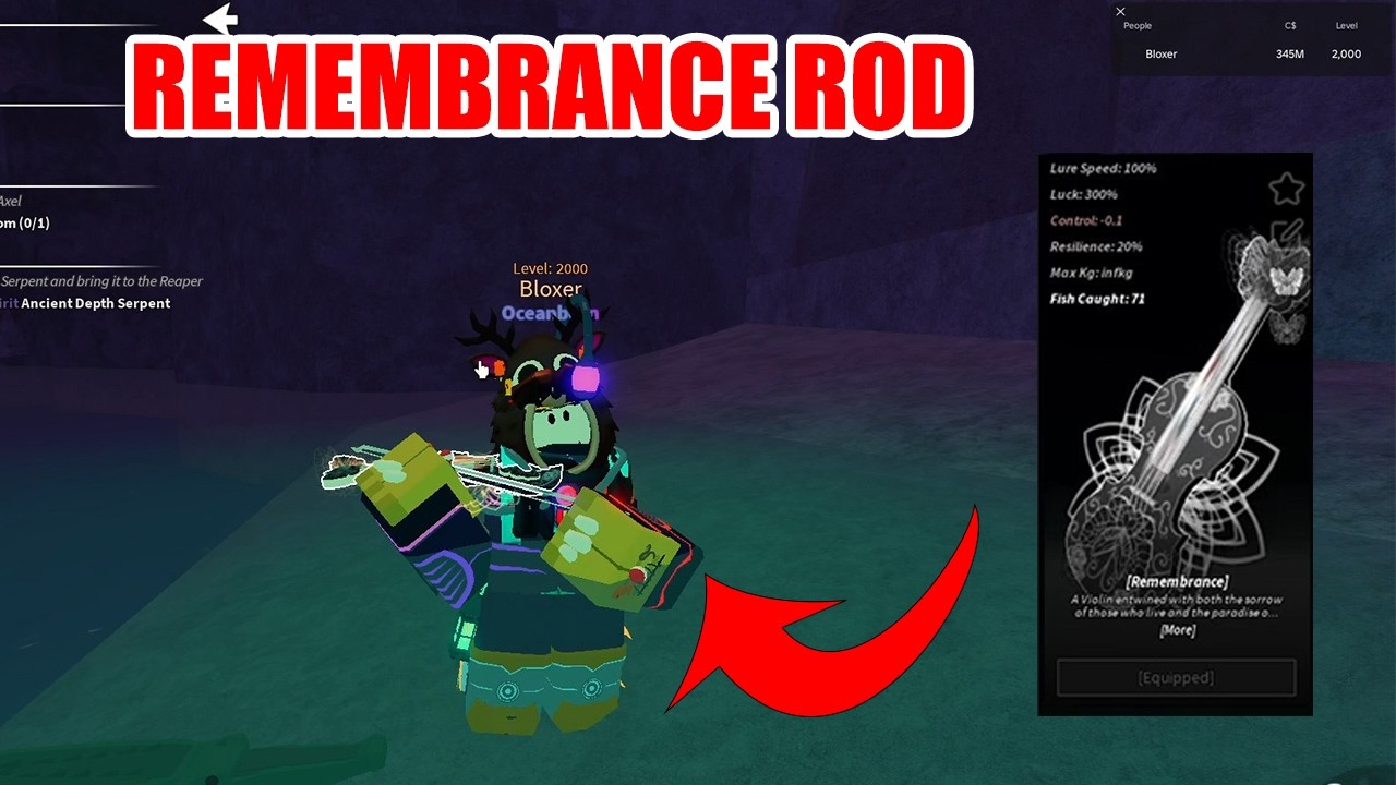 FISCH - ROBLOX - HOW TO GET REMEMBRANCE ROD? IT'S GOOD OR BAD? - YouTube