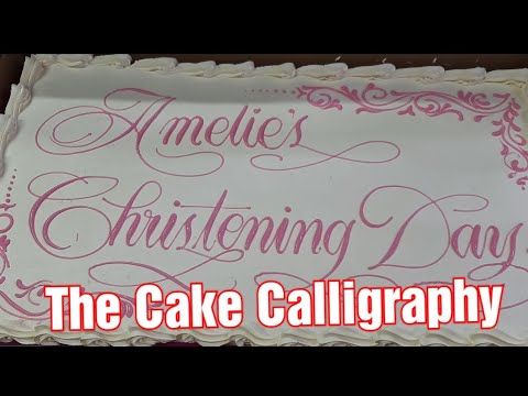 FANCY CAKE WRITING - YouTube