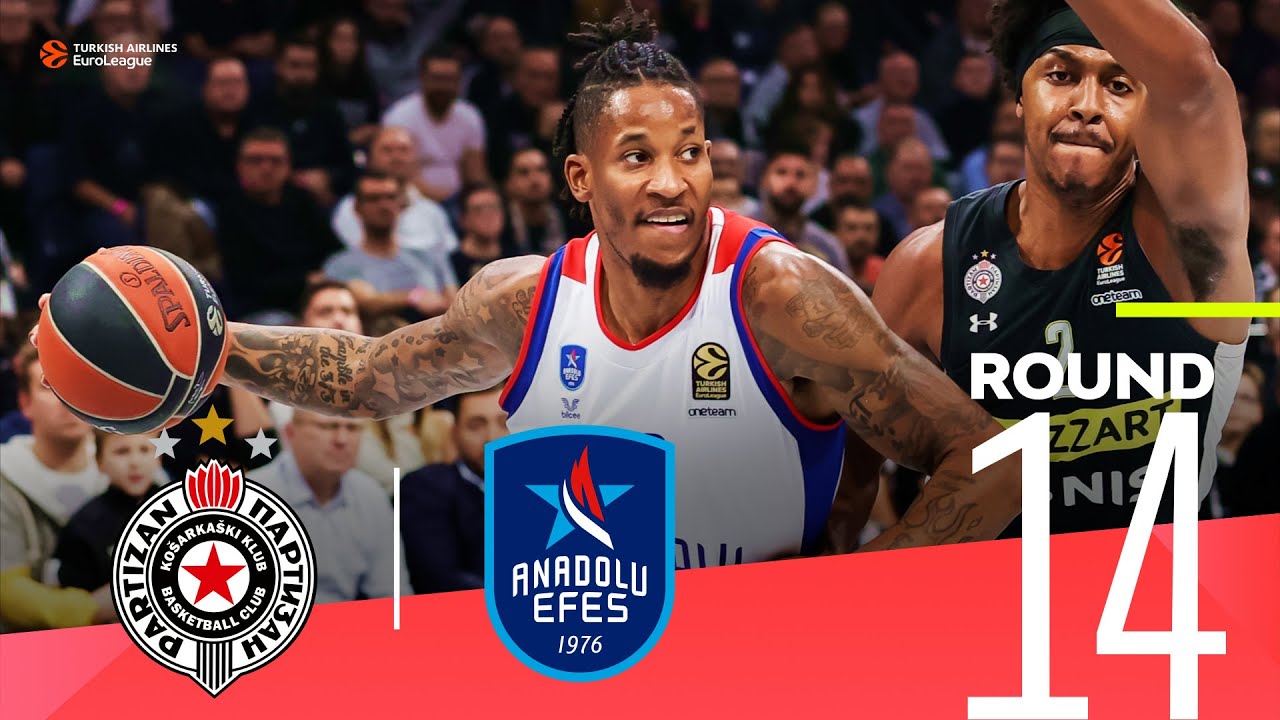 Backourt leads Partizan to beat Efes! | Round 14, Highlights | Turkish ...