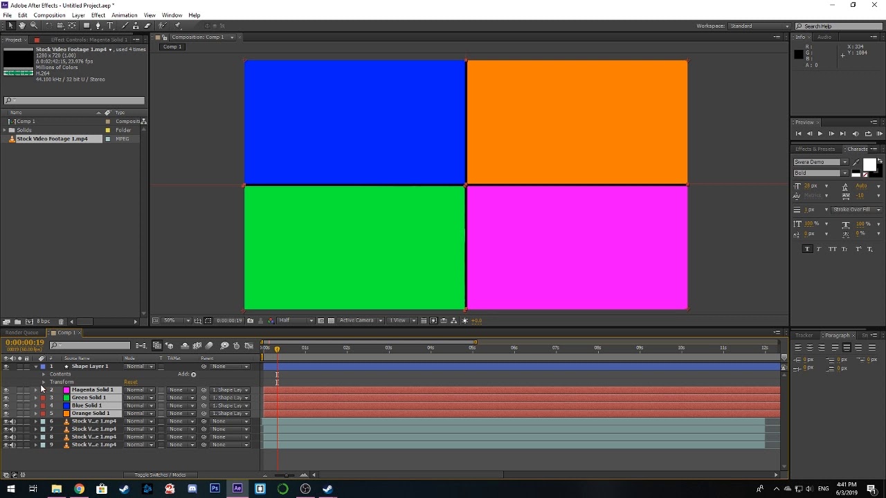 After Effects Tutorial - Multiple Video slideshow Effect Animation ...
