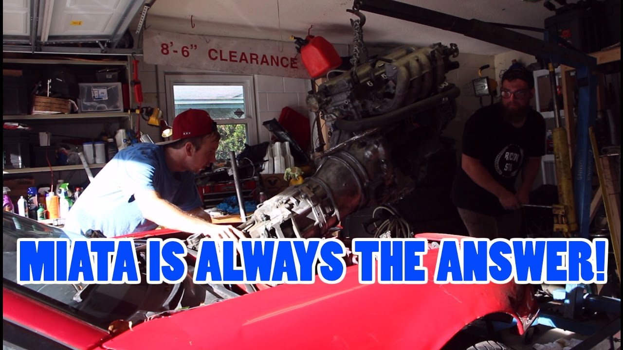 Putting in Taylor Ray's Miata Motor!! - YouTube