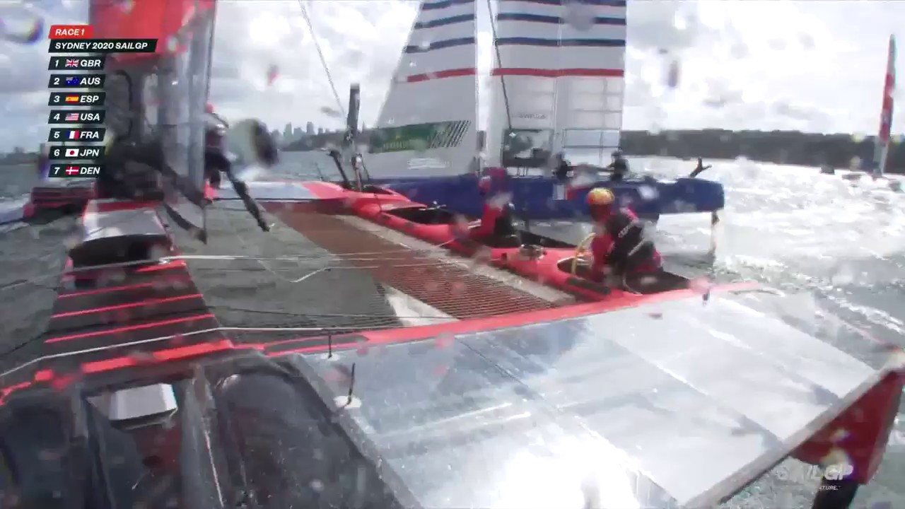 Collision between France SailGP Team and Spain SailGP - YouTube
