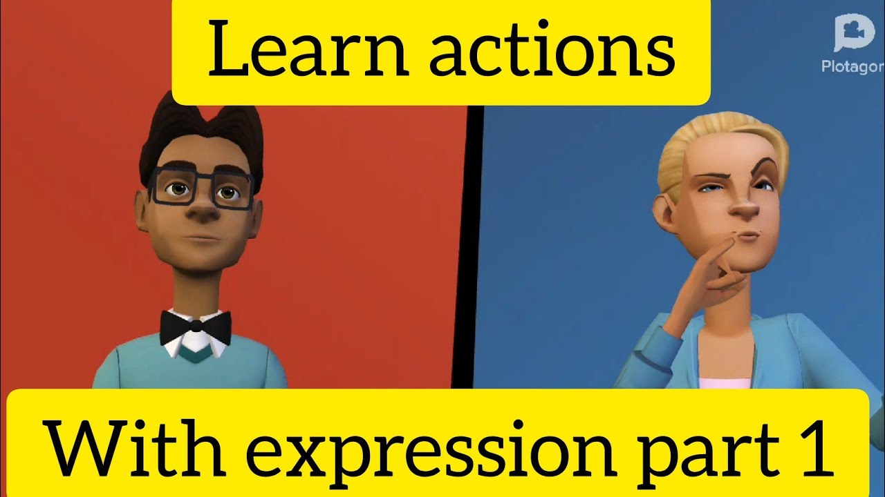 Learn actions with expression. - YouTube