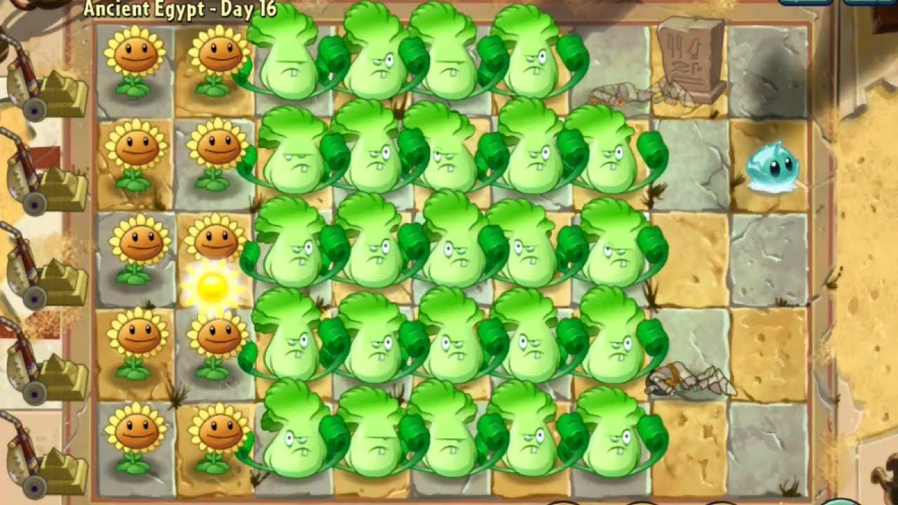 Powerful cabbage against zombies. Super hit! | PVZ2 Egypt Day 16 - YouTube