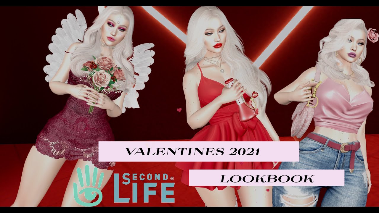 Second Life - Valentines Outfits 2021 Lookbook - YouTube