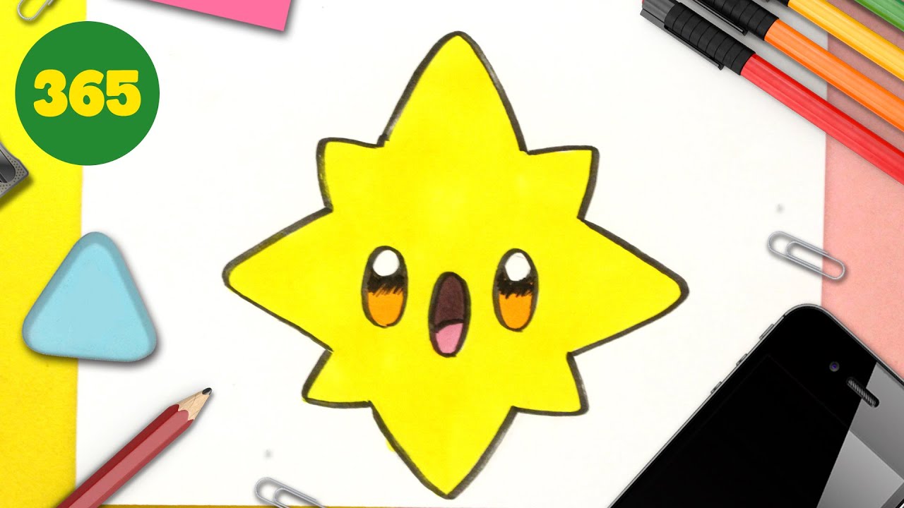 HOW TO DRAW A CUTE STAR KAWAII - Christmas special - YouTube