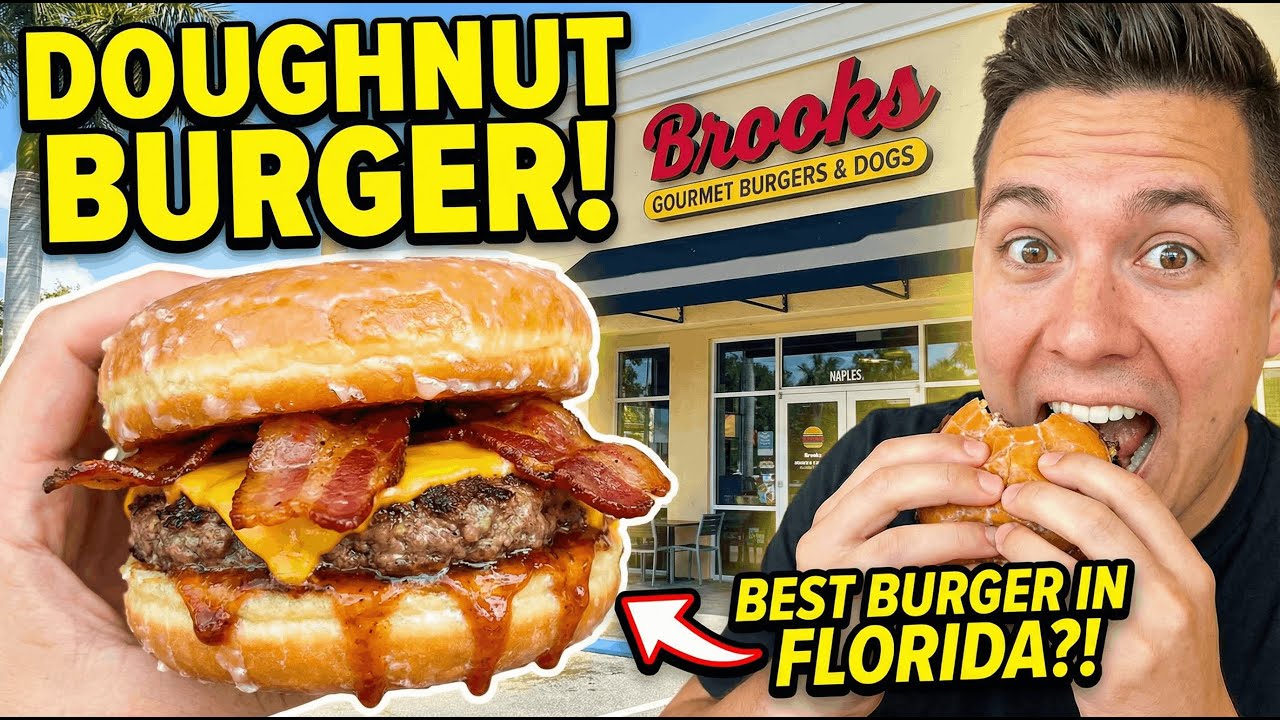 Doughnut Burger at Brooks Gourmet Burgers & Dogs in Naples, Florida ...