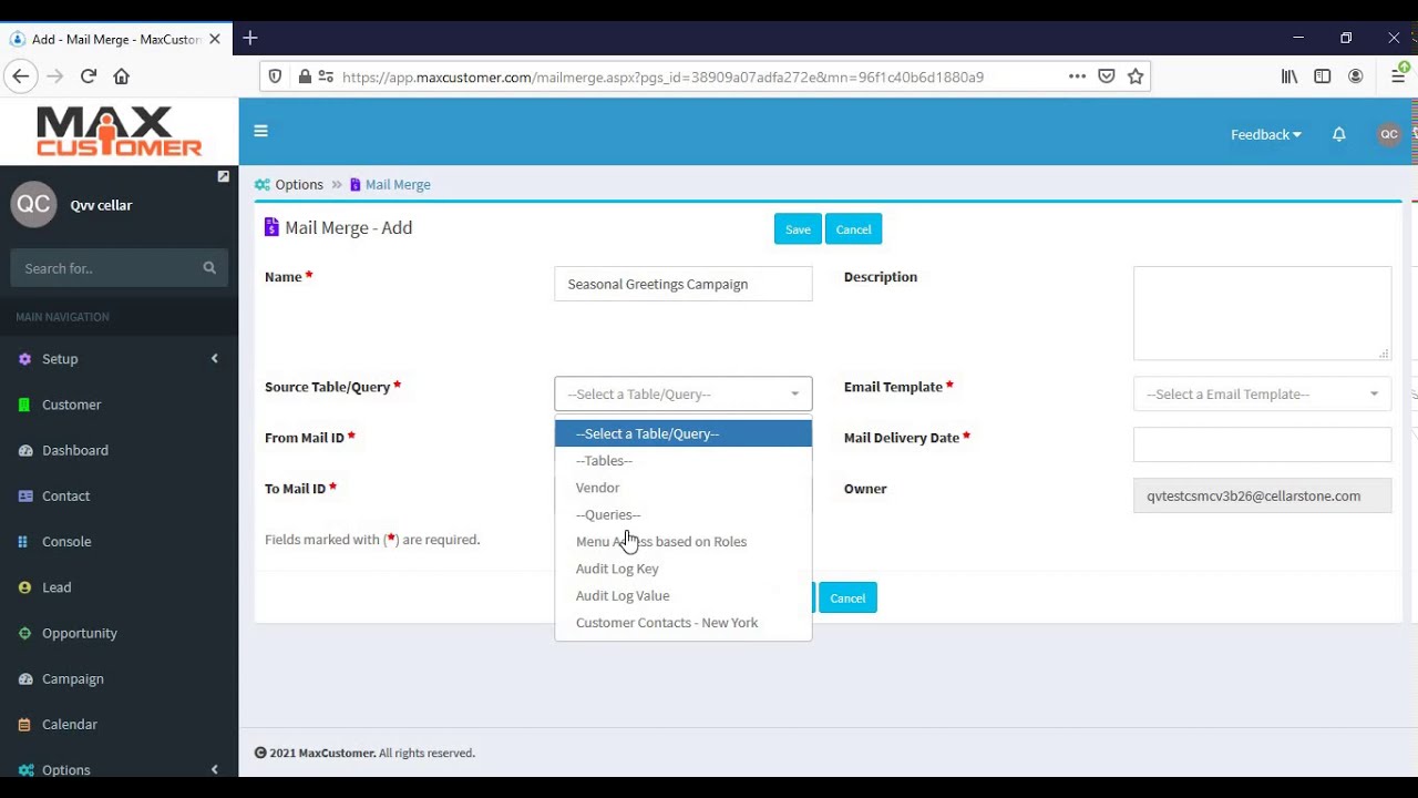 MaxCustomer Mail Merge - YouTube