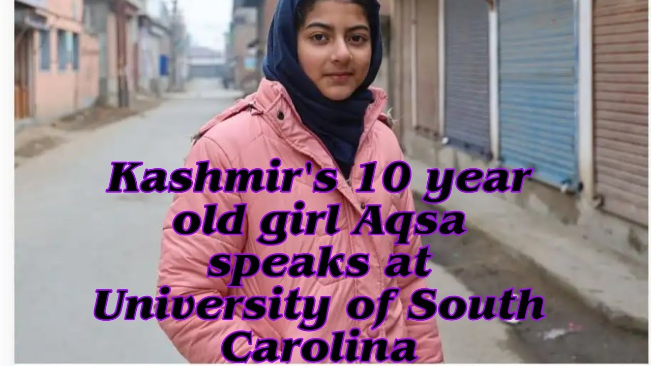 Kashmiri 10 years influencer Aqsa Masrat speaking at University of ...
