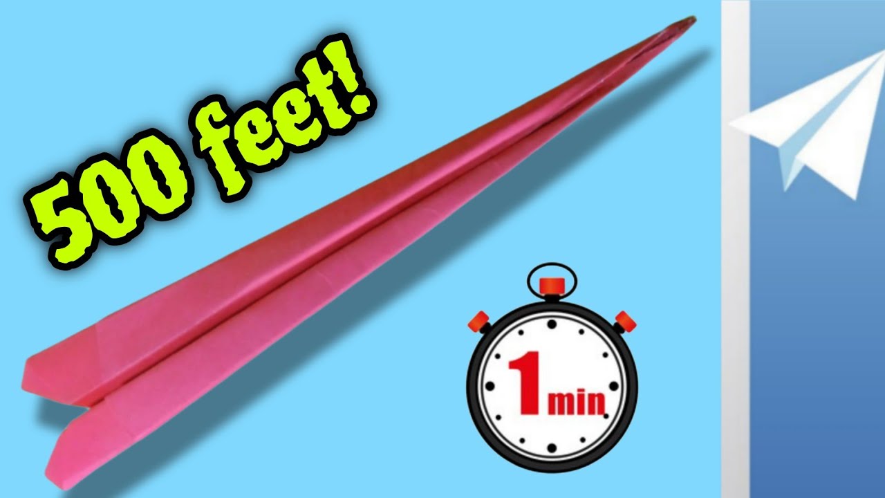 How To Make An Easy Paper Airplane In 1 Minute | Airplane Flies Really ...