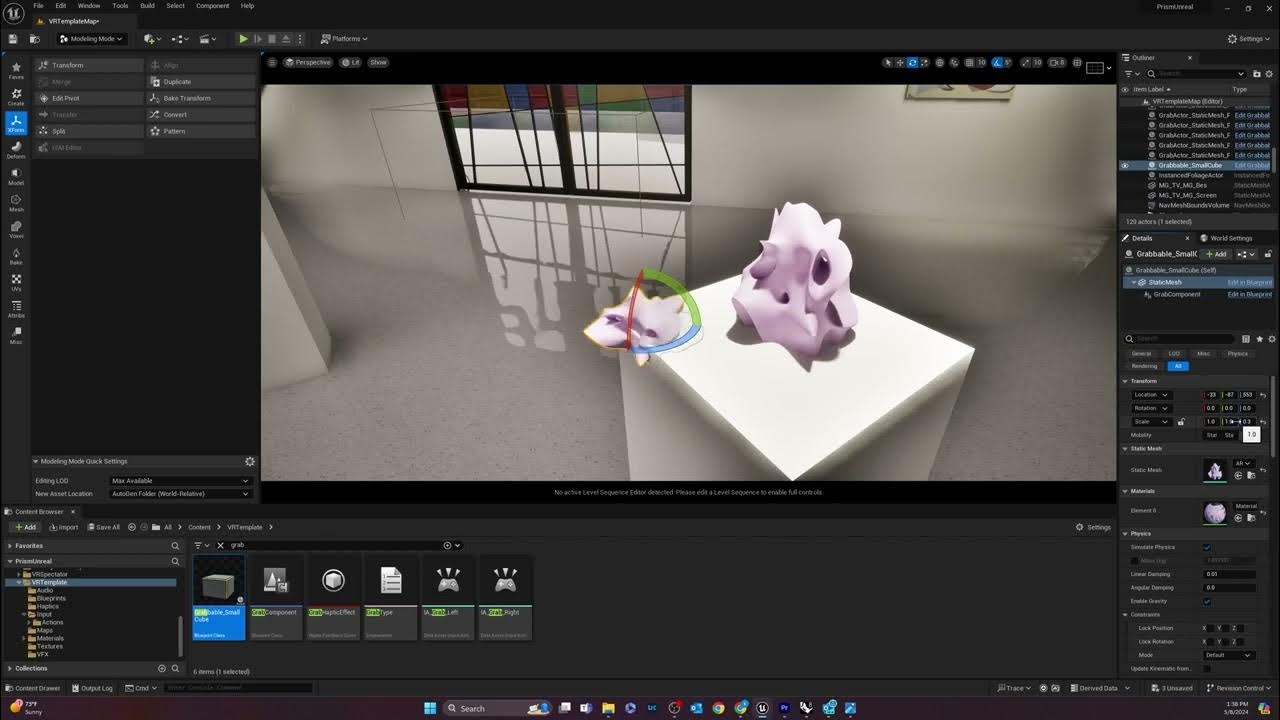 Unreal Engine 5 VR grab objects - YouTube