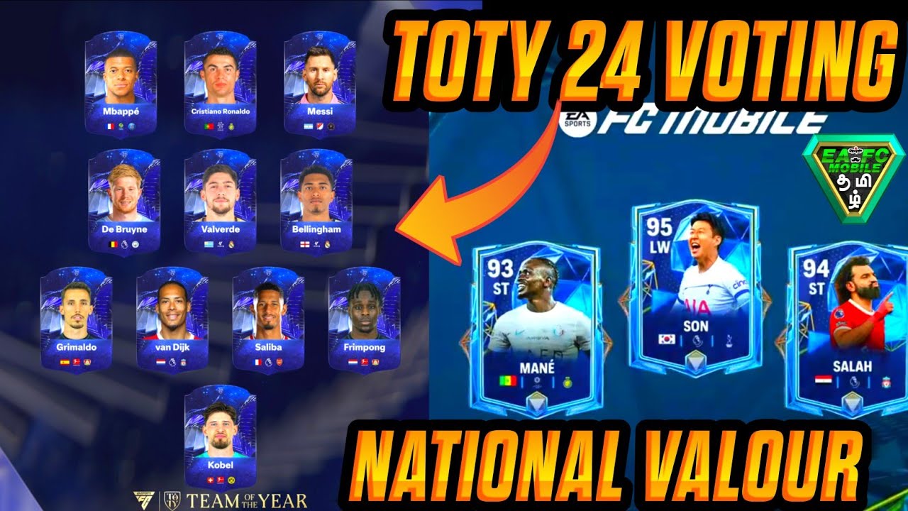 NATIONAL VALOUR EVENT FCMOBILE || TOTY24 VOTING🗳️ || FREE 95 SON HEUNG ...