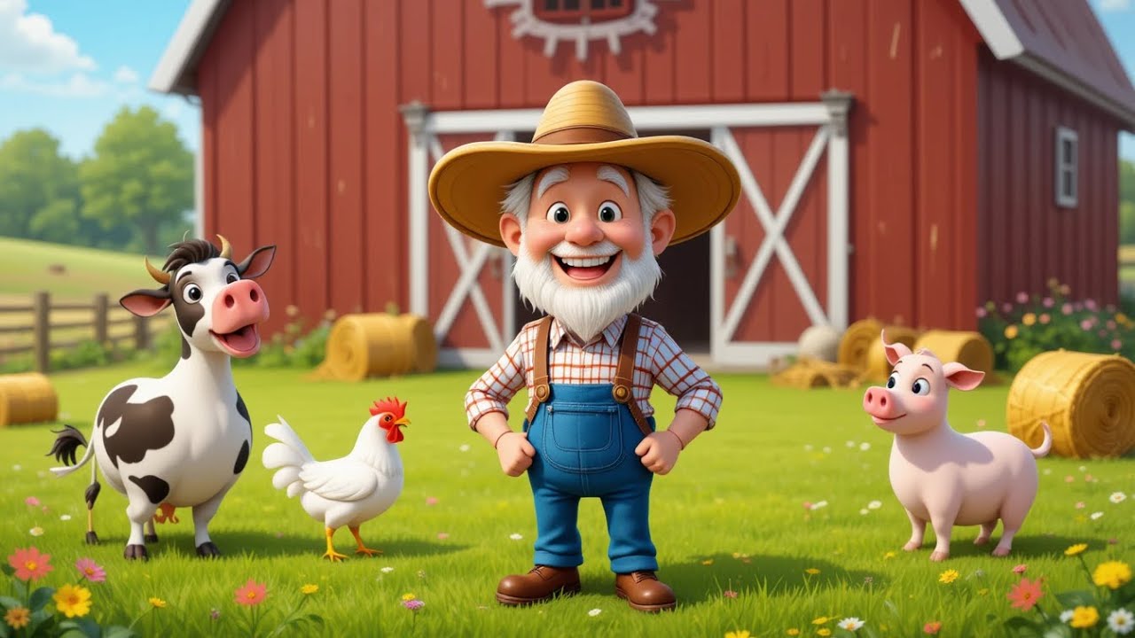 Old MacDonald Had a Farm Song R1E1602 | Fun and Calming Song for Kids ...