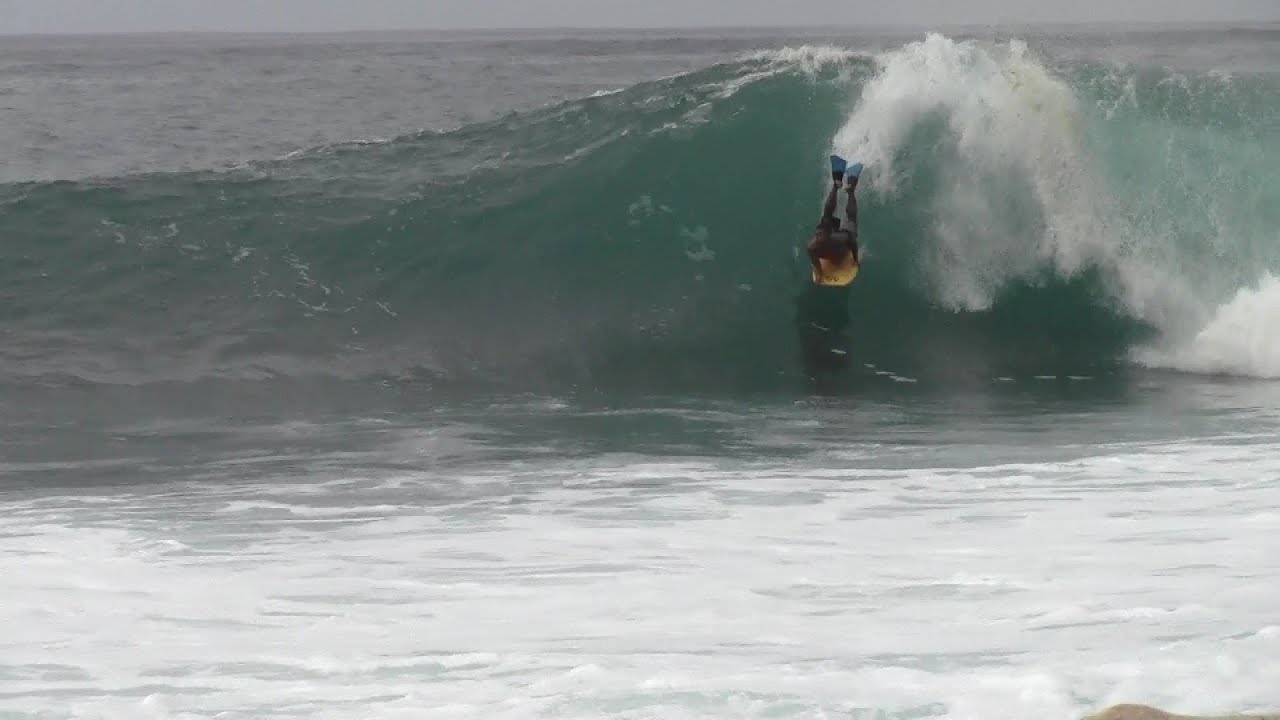 Bodyboarding 3rd dip - YouTube