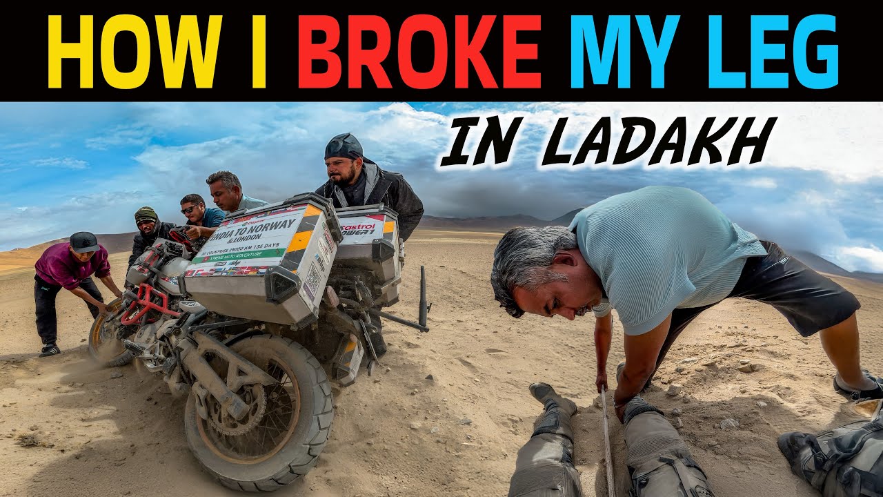 HOW I BROKE my LEG IN LADAKH 😭 Sad ending of the Roadtrip | Ep-14 - YouTube