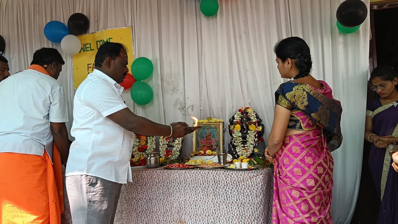 Sharada Pooja and farewell Party for 10th - YouTube