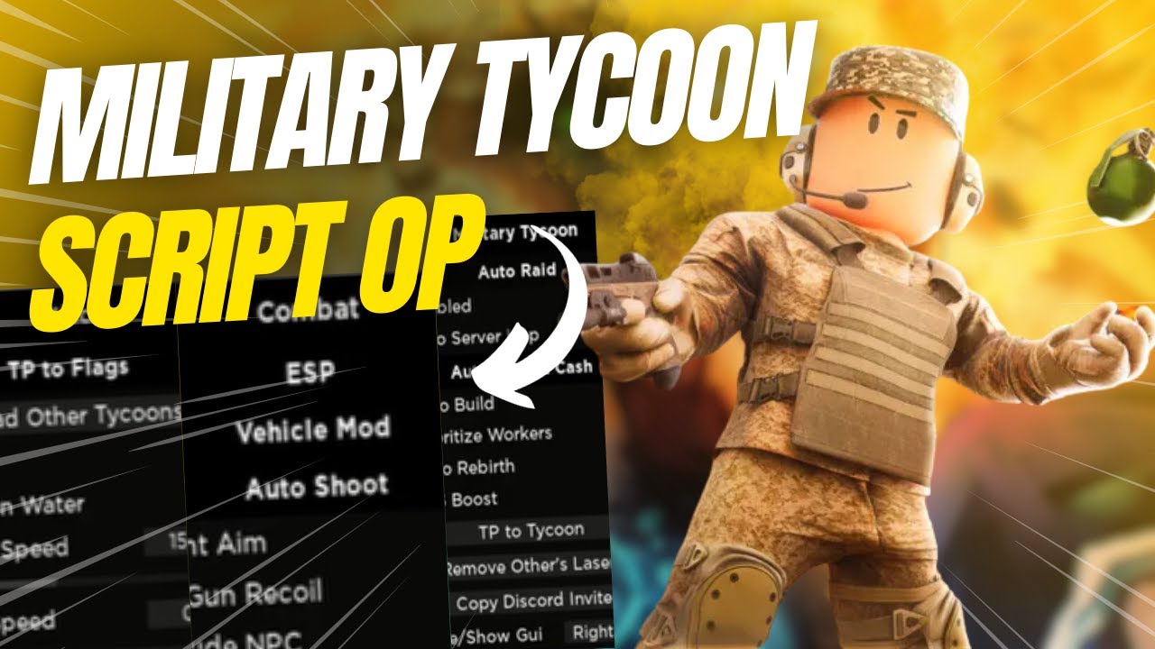 Military Tycoon Script OP | Auto Click, Autofarm & Auto Aim Magic! 💥 ...